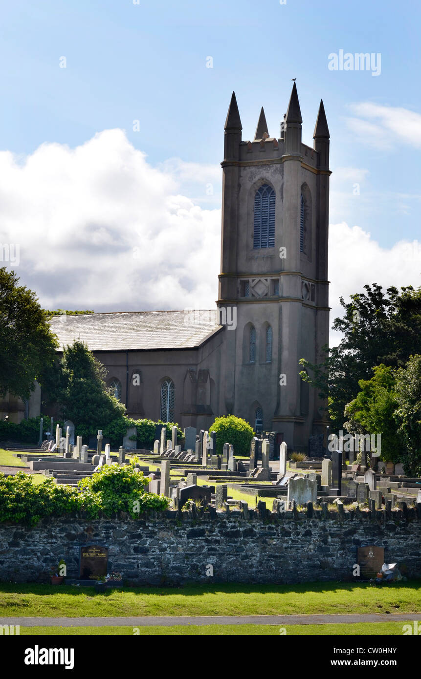 church of st michael and all angels kirkmichael isle of man Stock Photo - Alamy