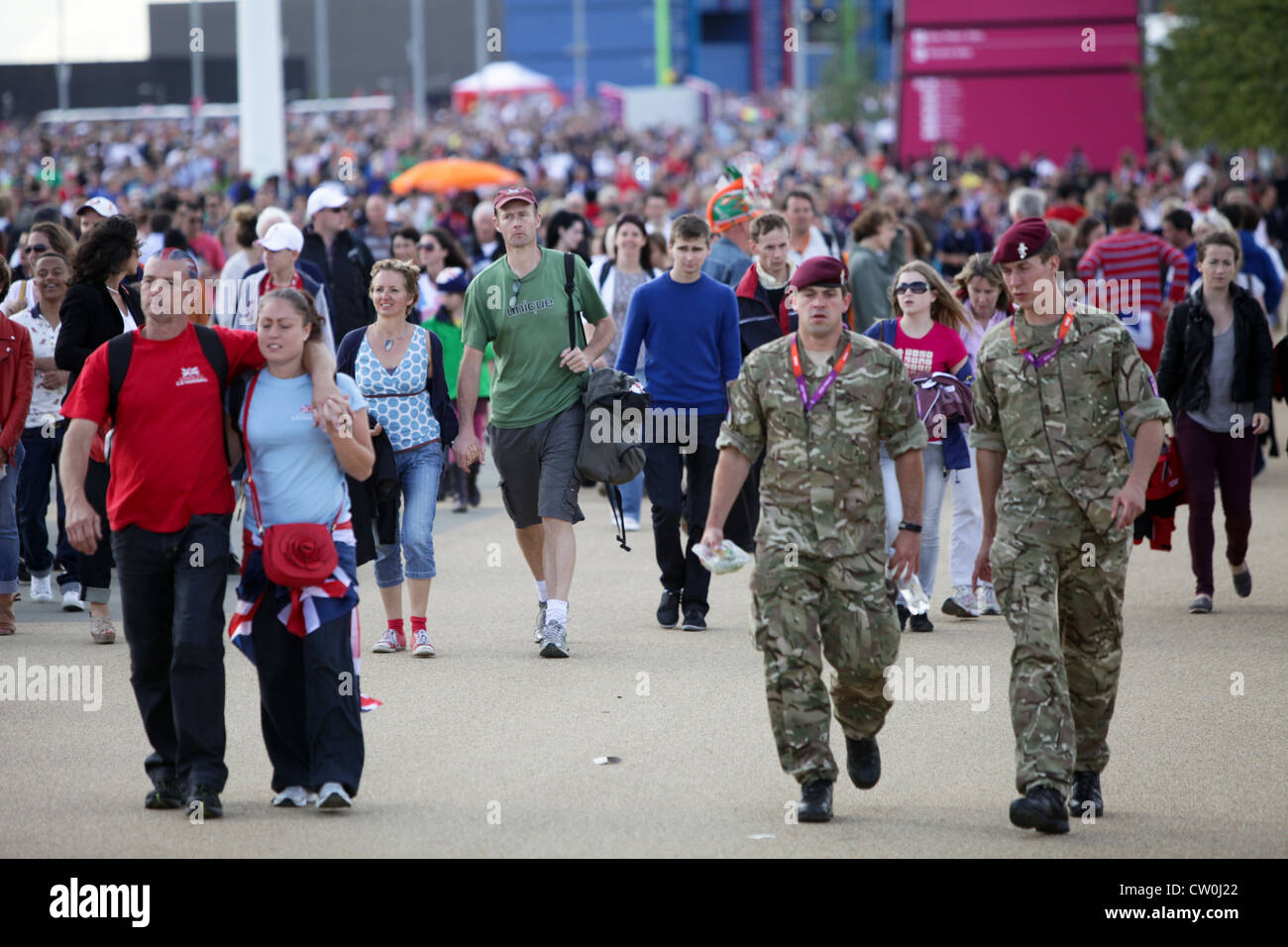 SPECTATOR'S AT THE OLYMPIC GAMES LONDON 2012 Stock Photo - Alamy