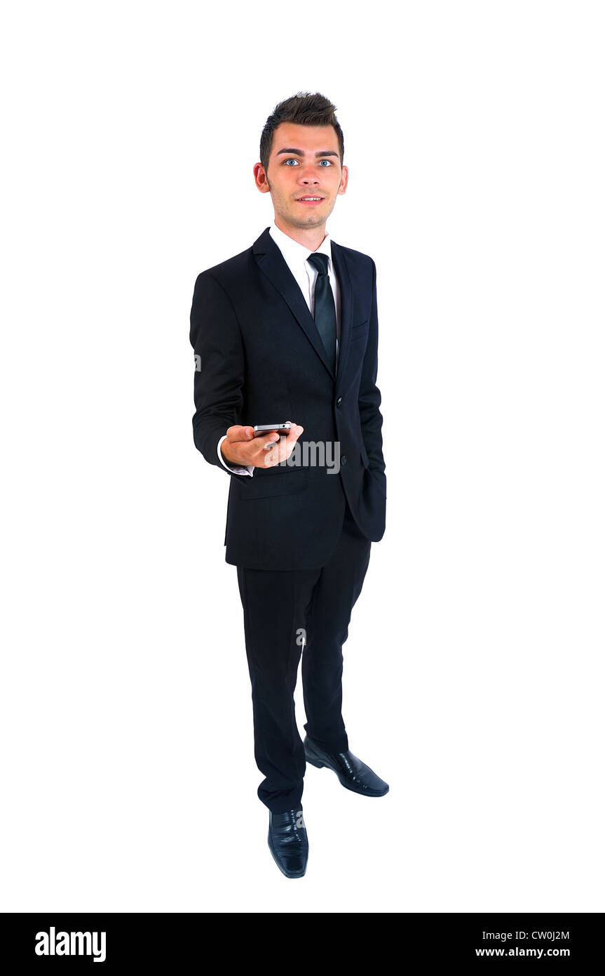 Entrepreneur business man talking Cut Out Stock Images & Pictures - Alamy