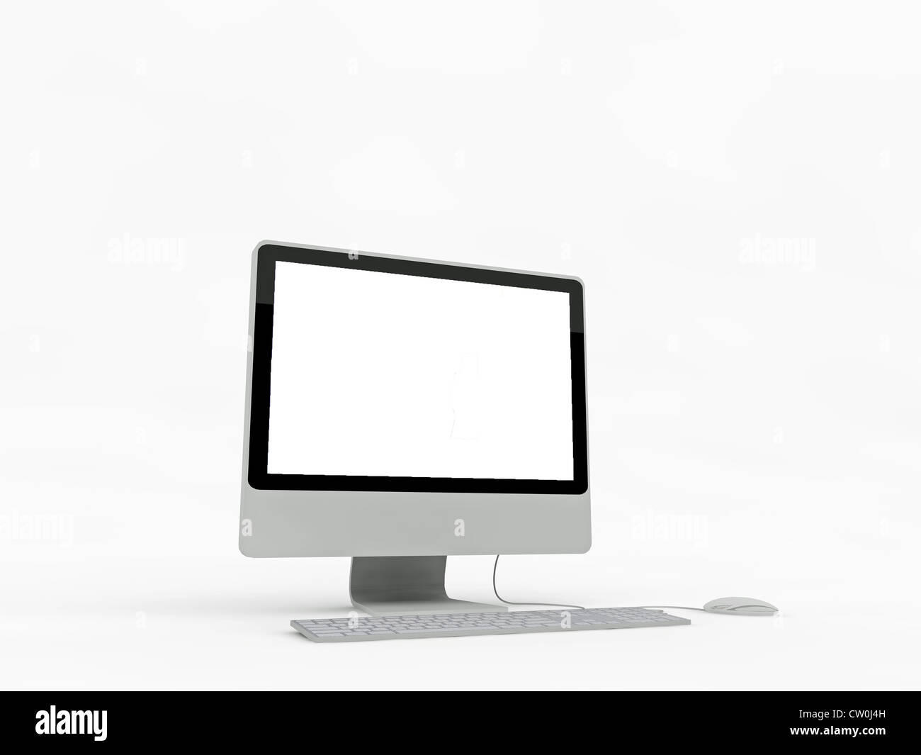 computer desk isolated on white background Stock Photo - Alamy