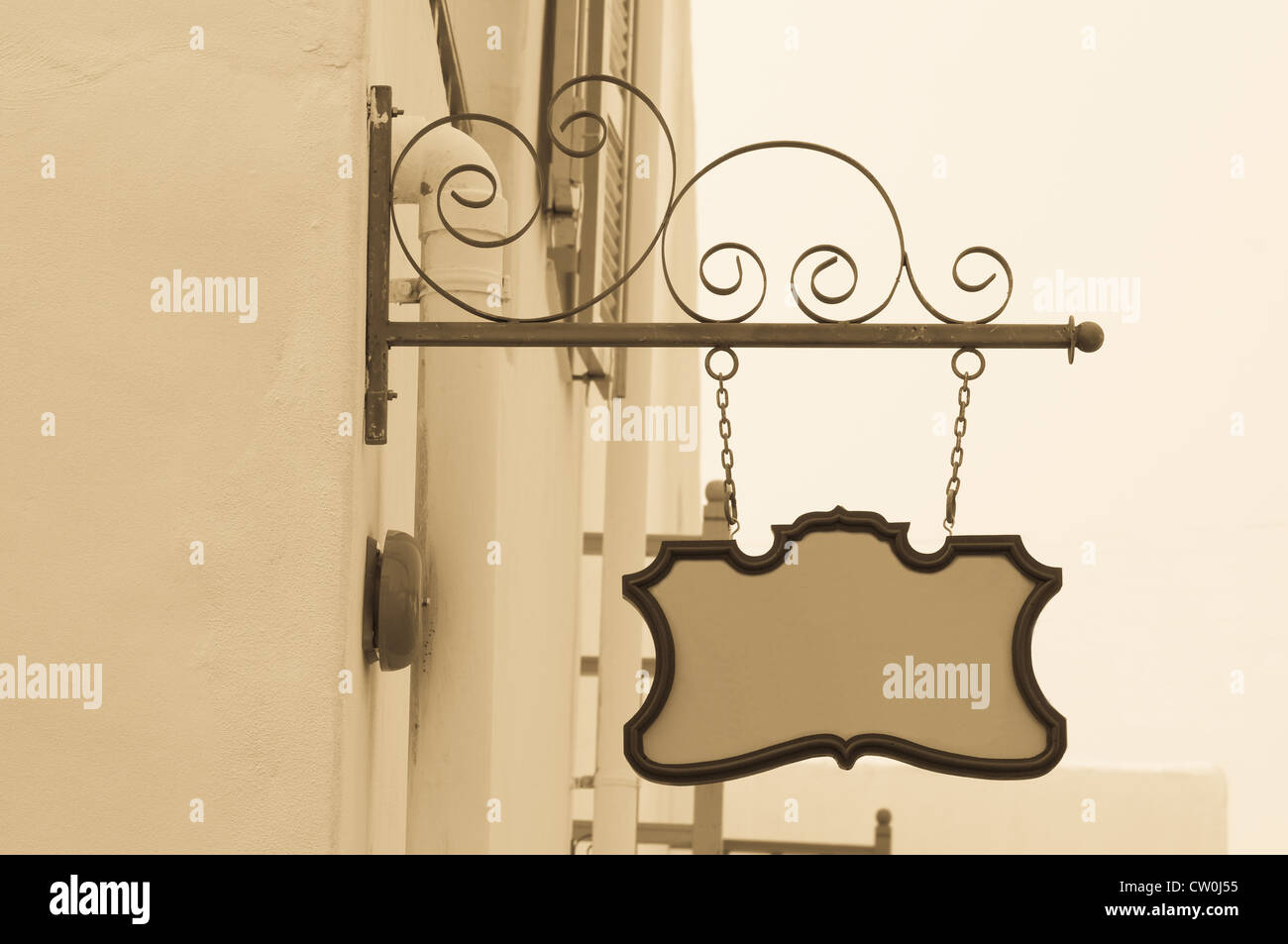 Vintage wood sign in old style Stock Photo - Alamy