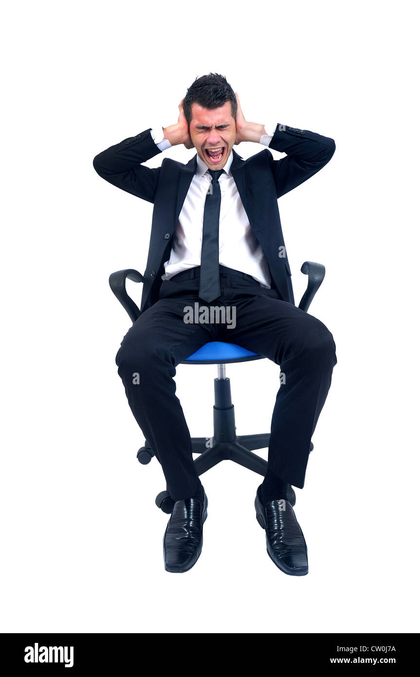 Cover ears man Cut Out Stock Images & Pictures - Alamy