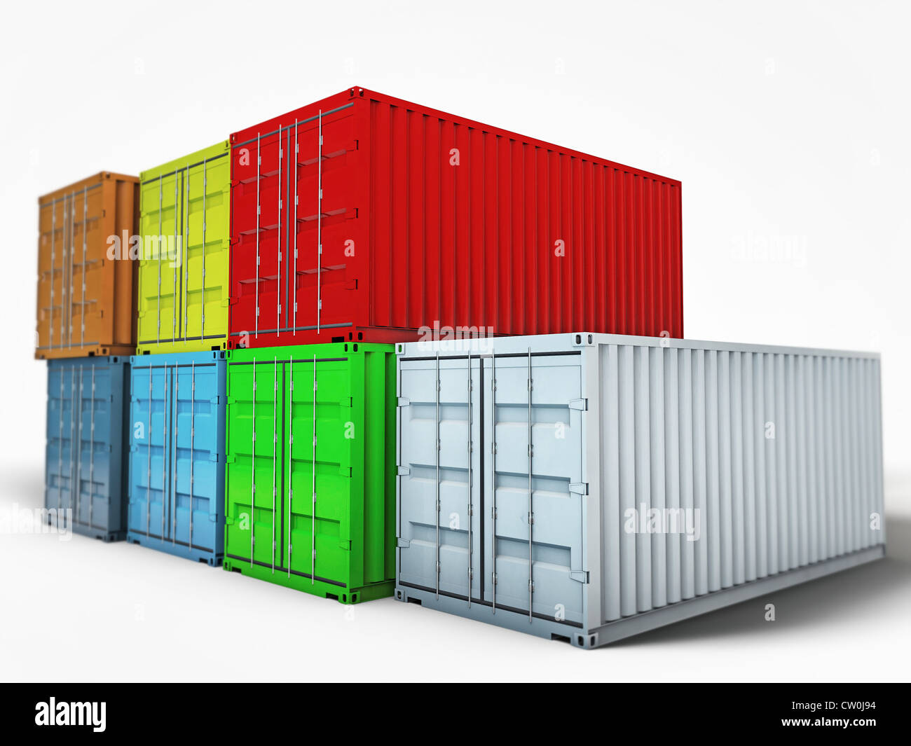 containers isolated on white background Stock Photo - Alamy