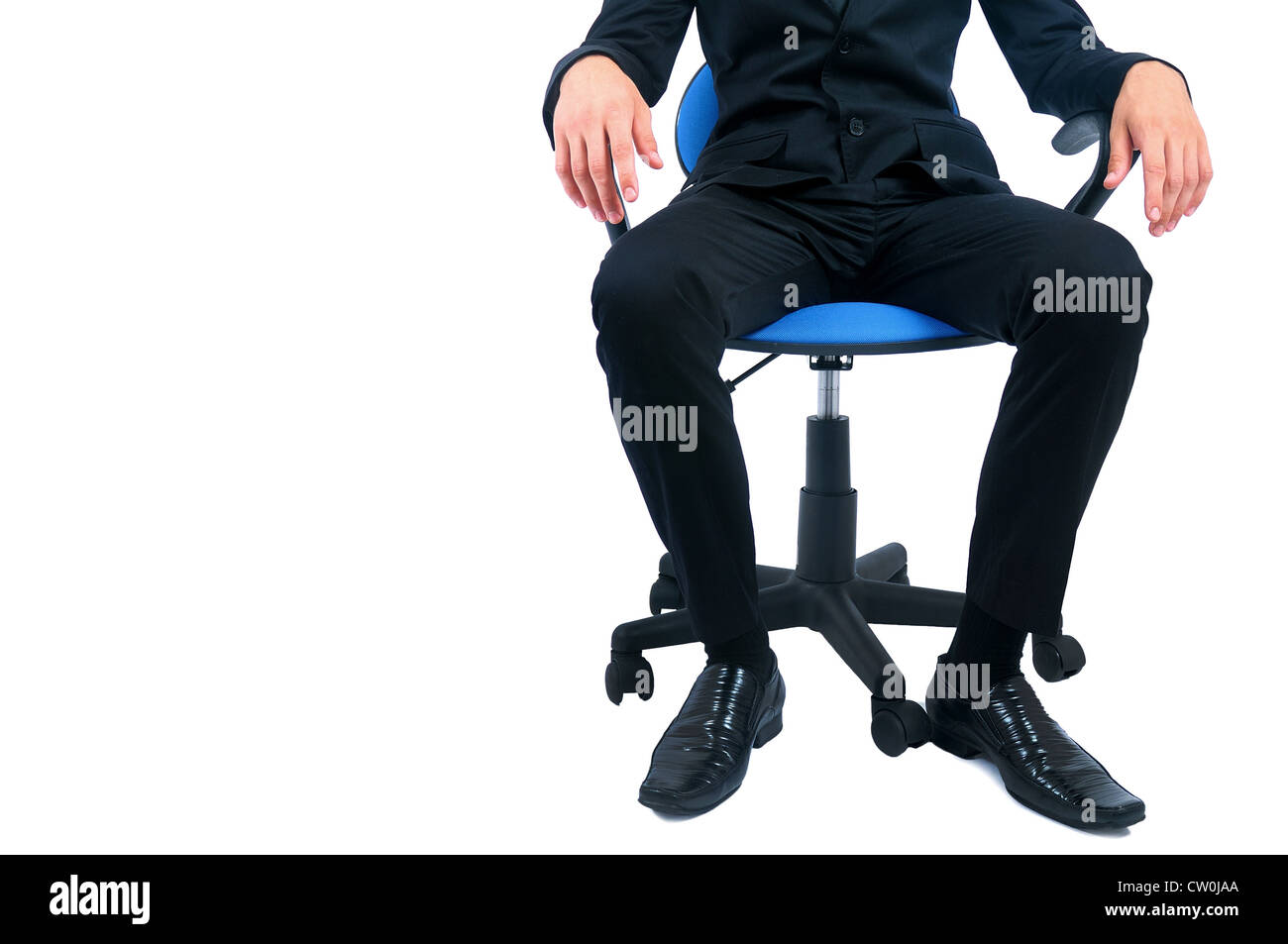 Man standing feet on chair hi-res stock photography and images - Alamy