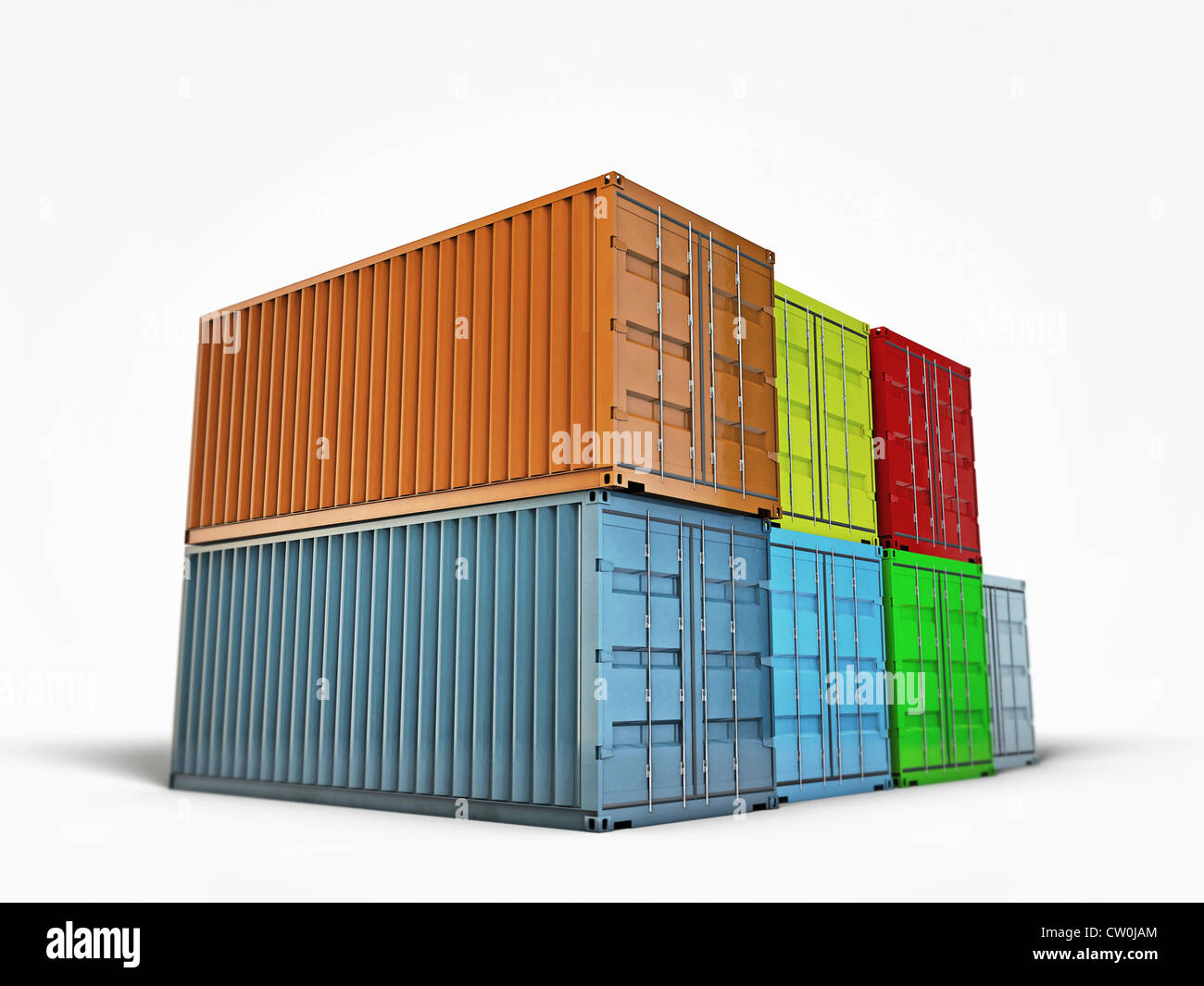 containers isolated on white background Stock Photo - Alamy