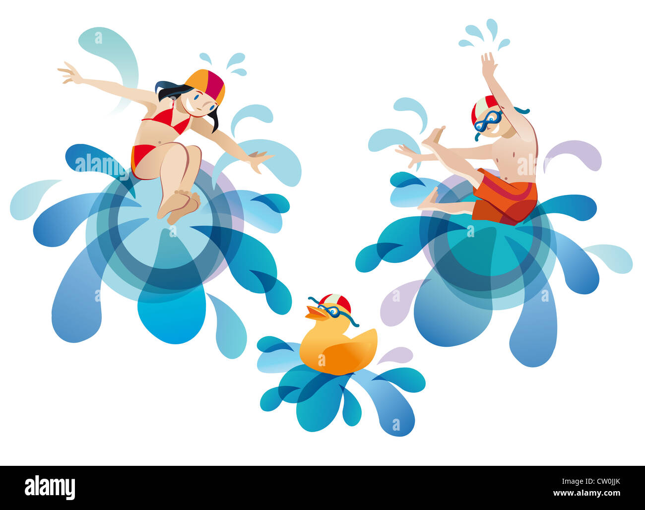 Girl at swimming pool Cut Out Stock Images & Pictures - Alamy