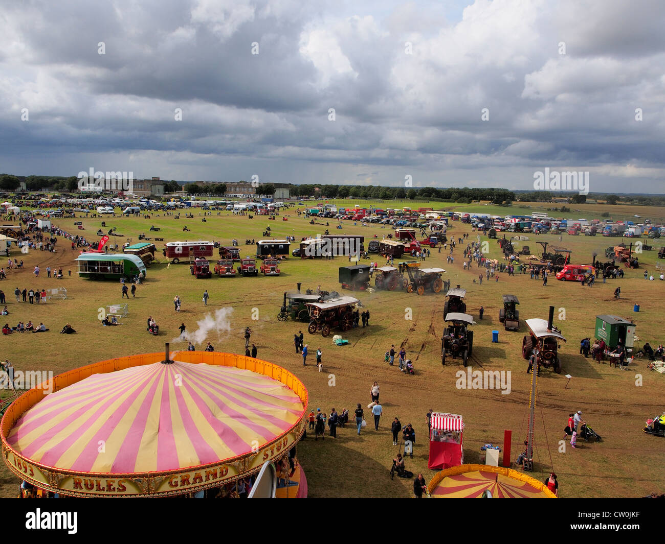 high view of a steam fair in england Stock Photo - Alamy