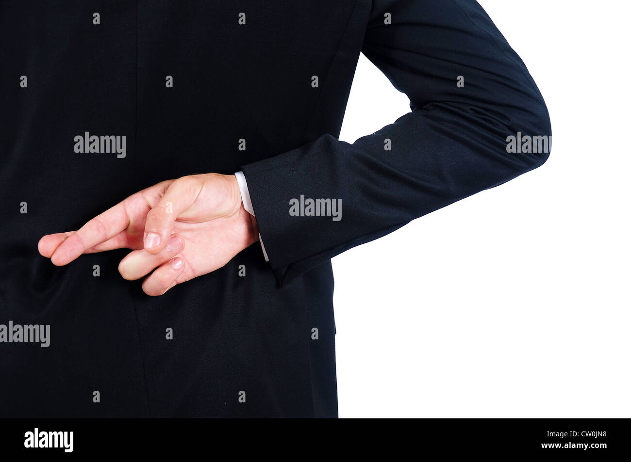 Isolated young business man promise Stock Photo - Alamy
