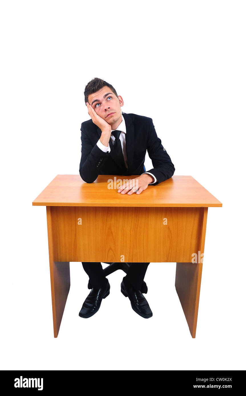 Tired unhappy sad man Cut Out Stock Images & Pictures - Alamy