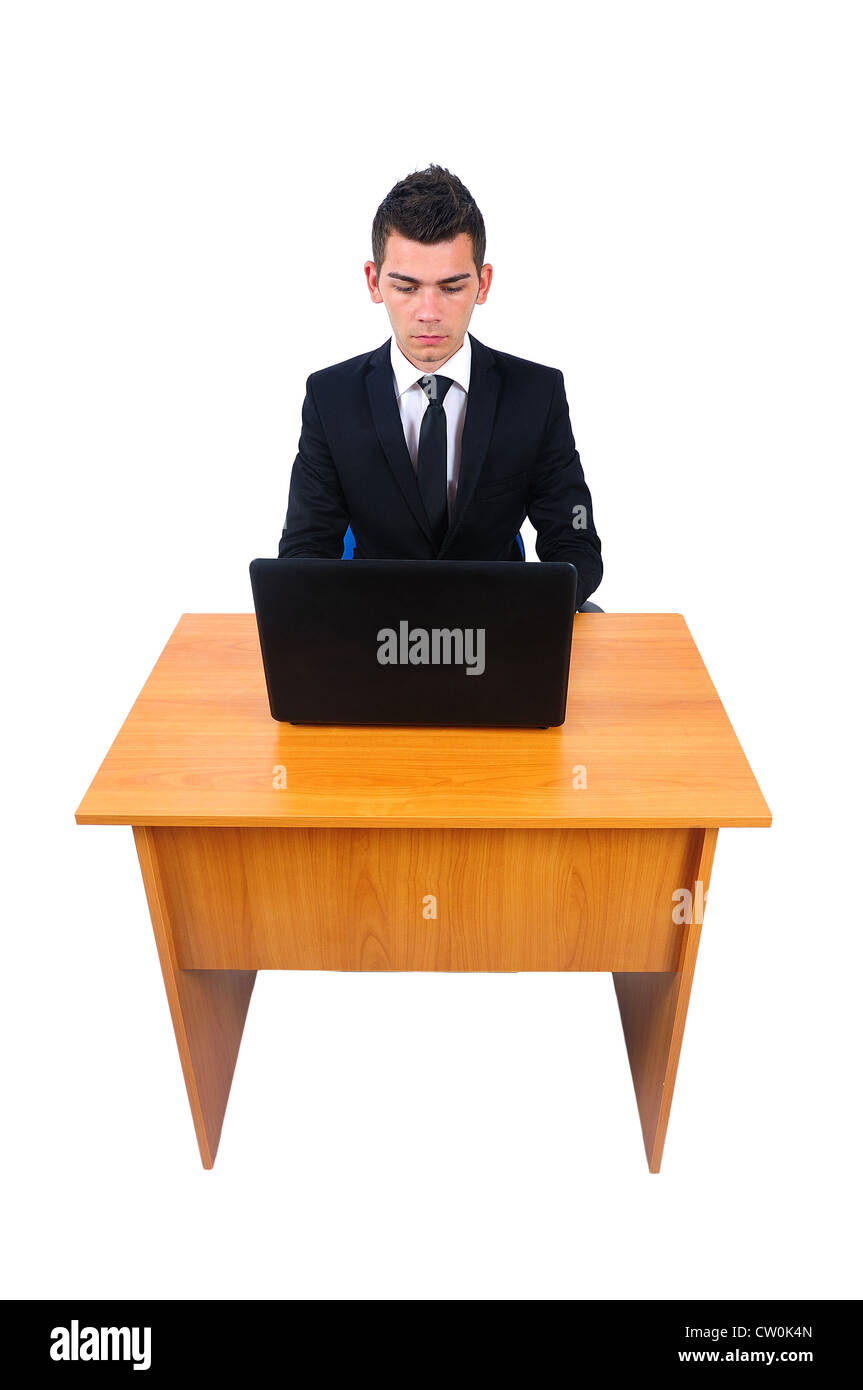Desk laptop office Cut Out Stock Images & Pictures - Alamy