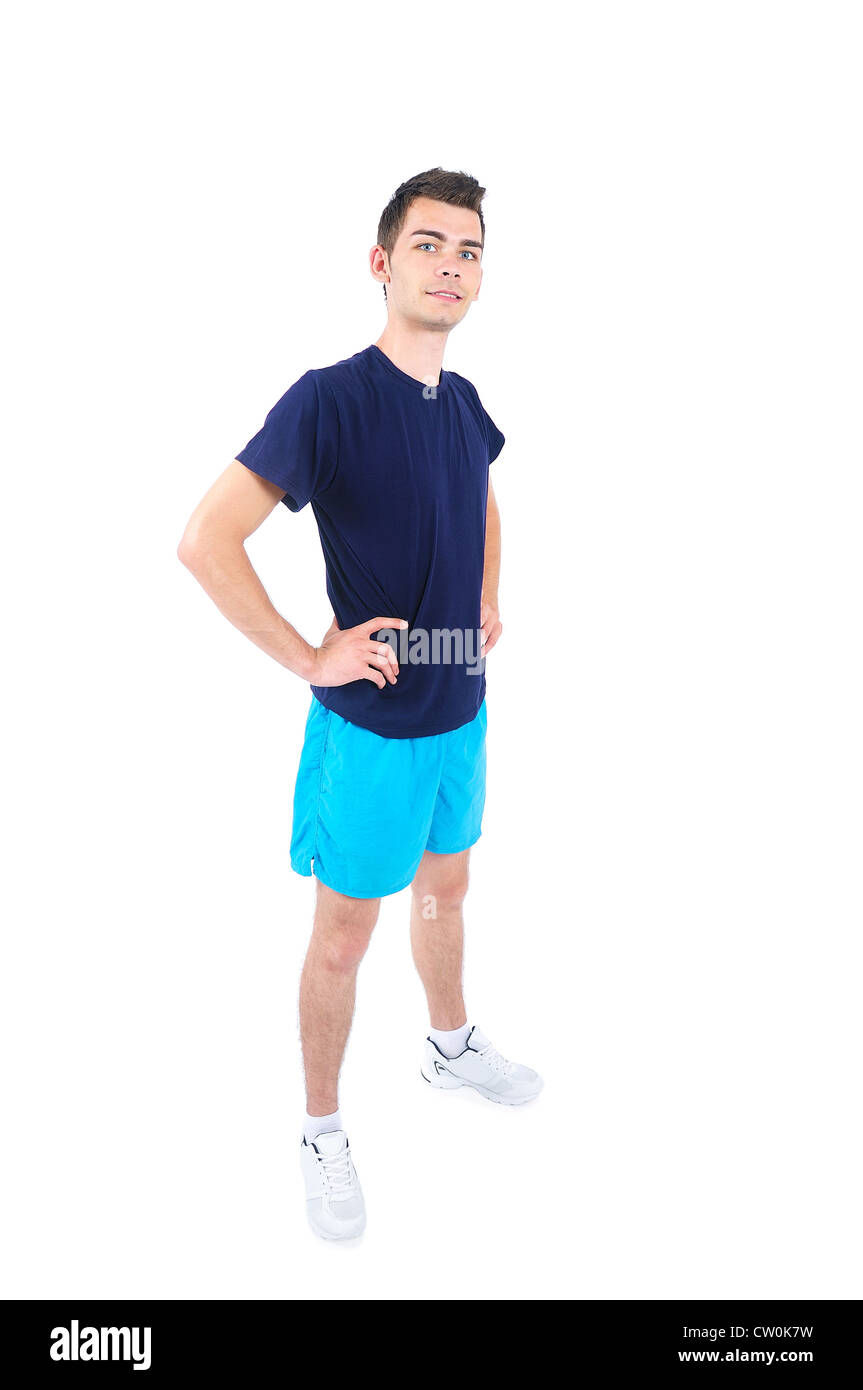 Isolated man in sport wear standing Stock Photo - Alamy