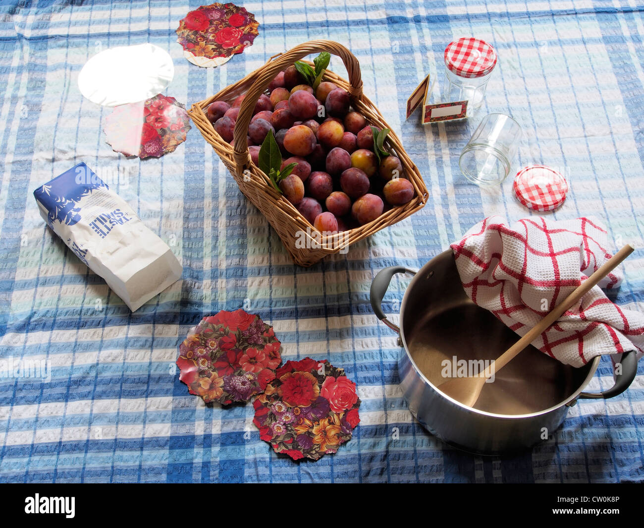 ingredients for jam making Stock Photo - Alamy