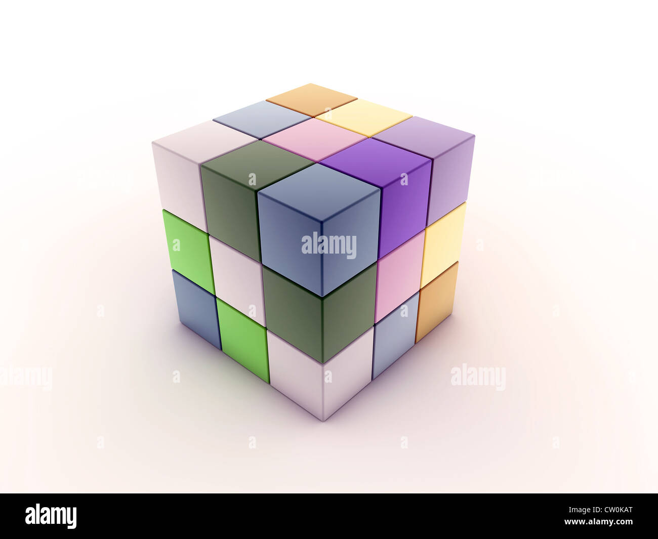 cube isolated on white background Stock Photo - Alamy