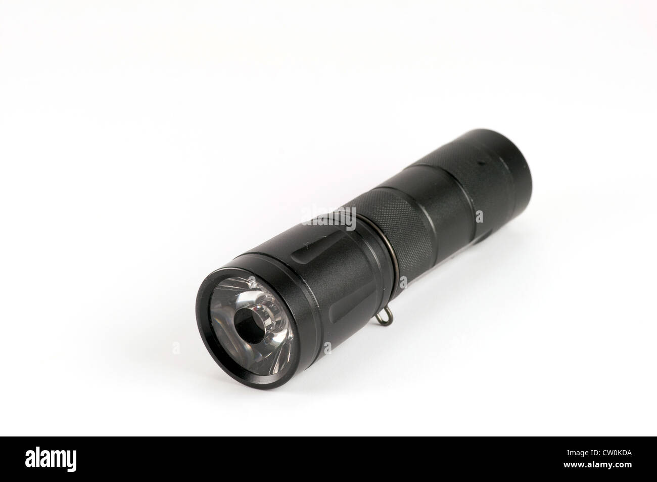black flashlight on white background Stock Photo - Alamy