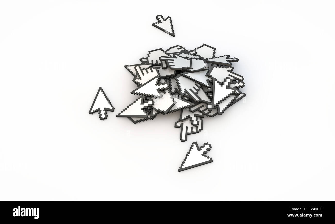mouse pointer cursors isolated on white background Stock Photo - Alamy
