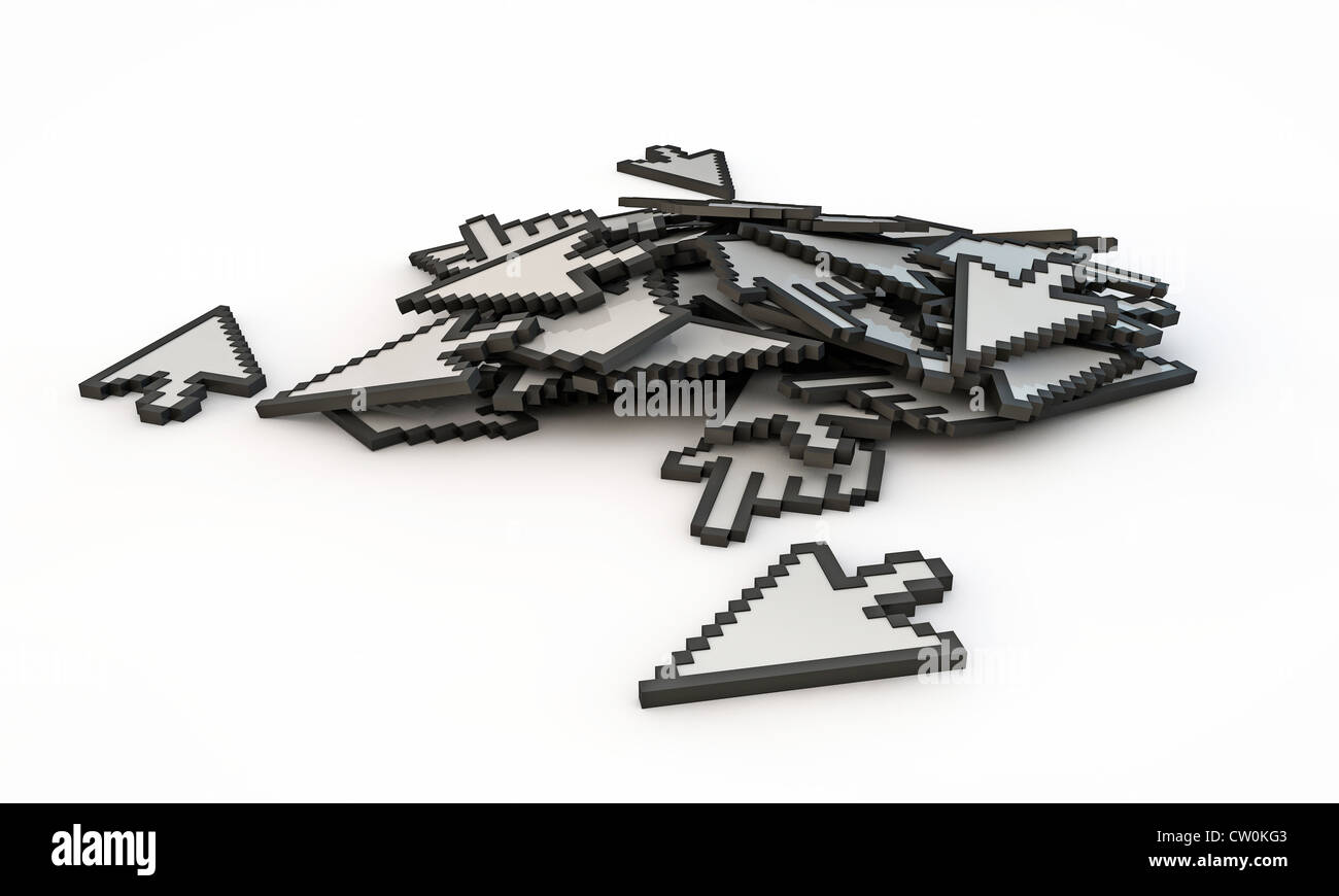 mouse pointer cursors isolated on white background Stock Photo - Alamy