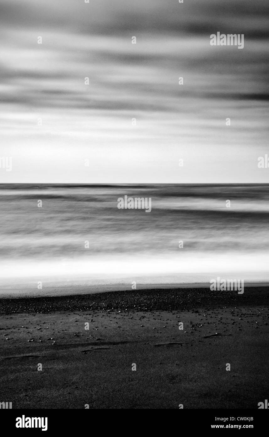 Long exposure wild beach Black and White Stock Photos & Images - Alamy