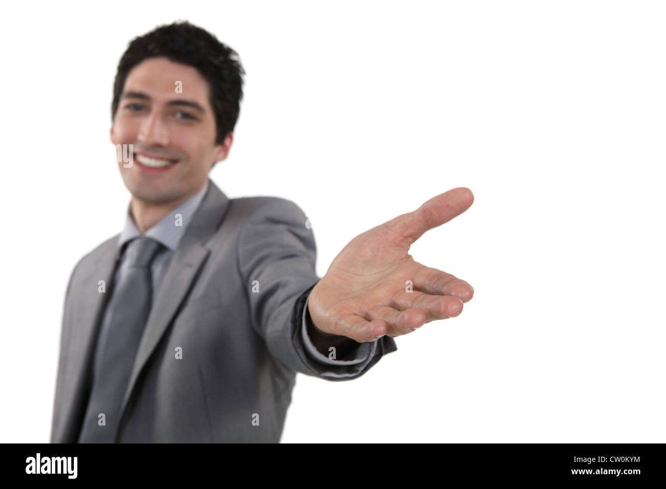 Nice man giving way Stock Photo - Alamy