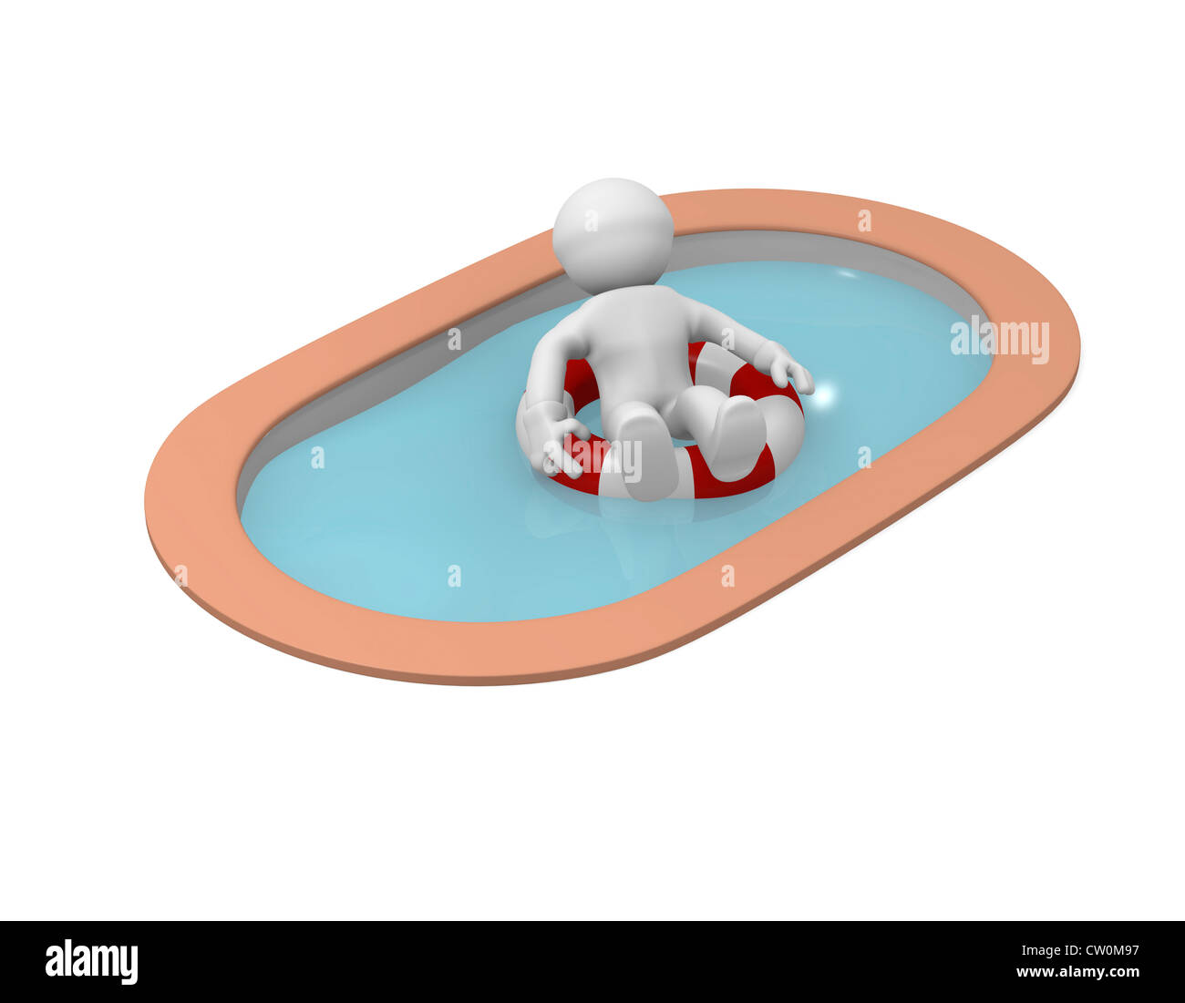 3d man relaxing in pool hi-res stock photography and images - Alamy