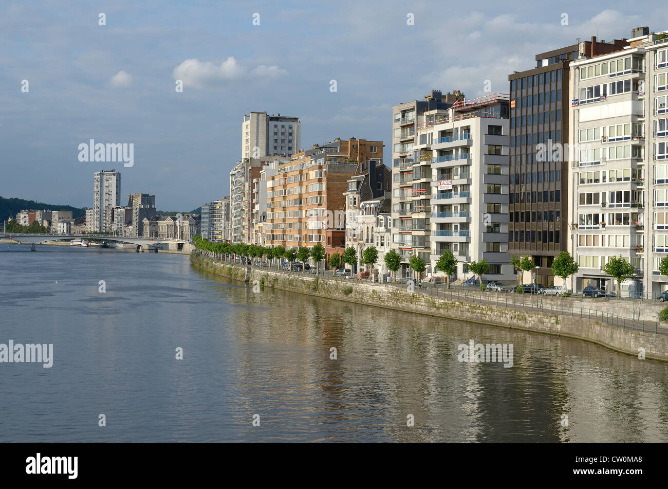 RIVER MEUSE IN LIEGE. BELGIUM. EUROPE Stock Photo - Alamy