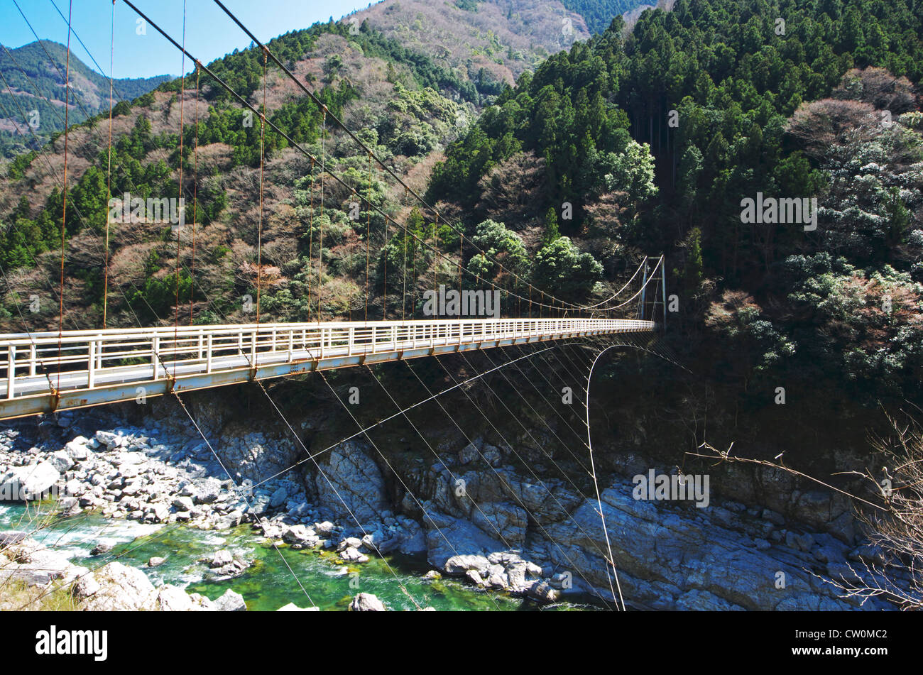 Bridge across the Yoshino river Stock Photo - Alamy