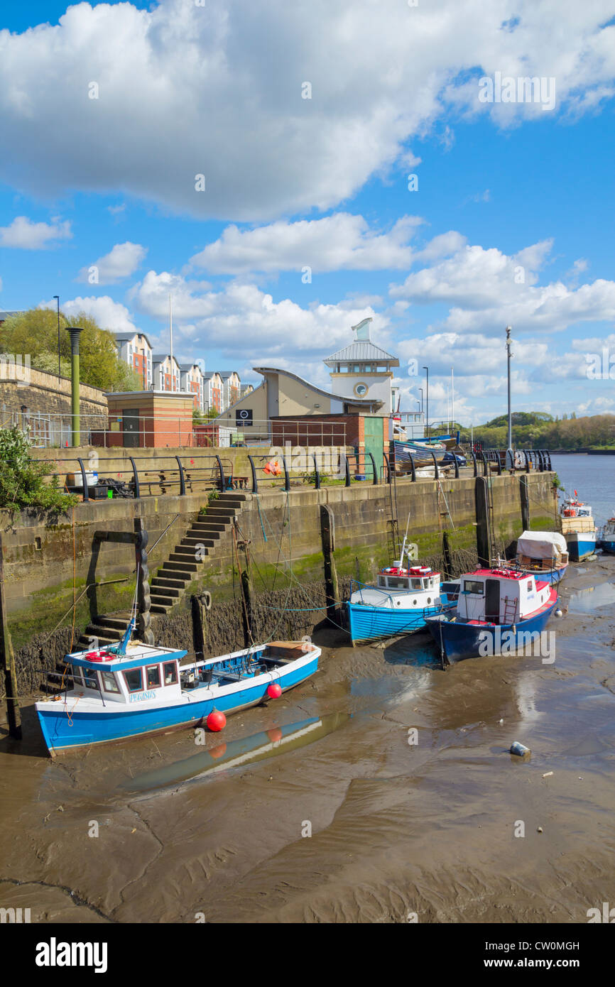 Ouseburn marina on the river Tyne at Newcastle upon Tyne, England Stock ...