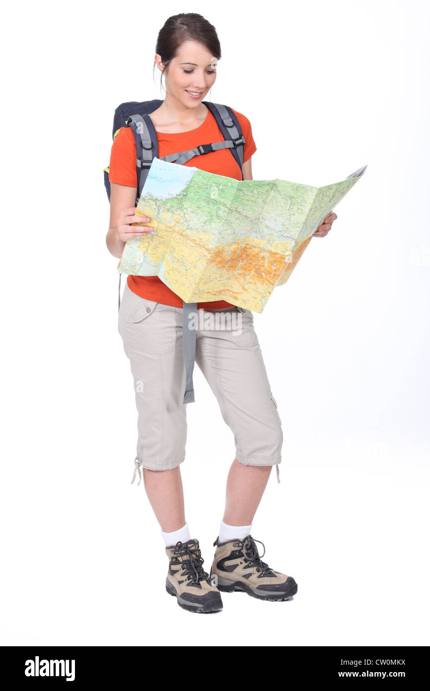 Woman standing outside Cut Out Stock Images & Pictures - Alamy