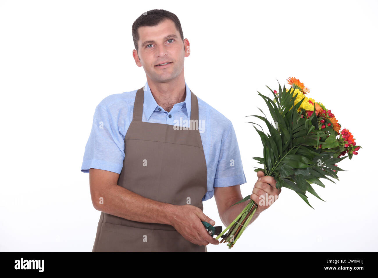 Professional florist cutting flower stems hi-res stock photography and ...