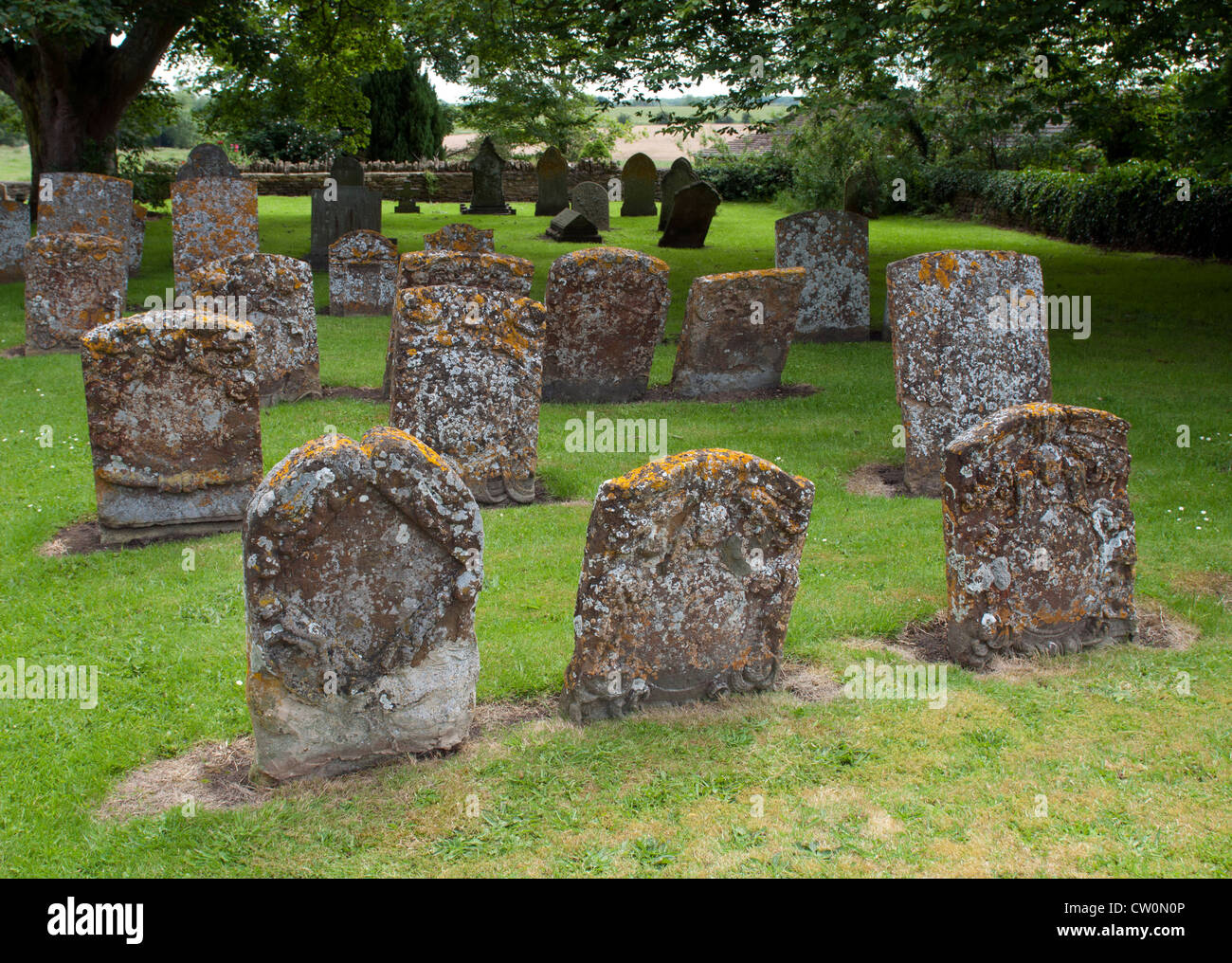 St. Peter`s churchyard, Greatworth, Northamptonshire, UK Stock Photo ...