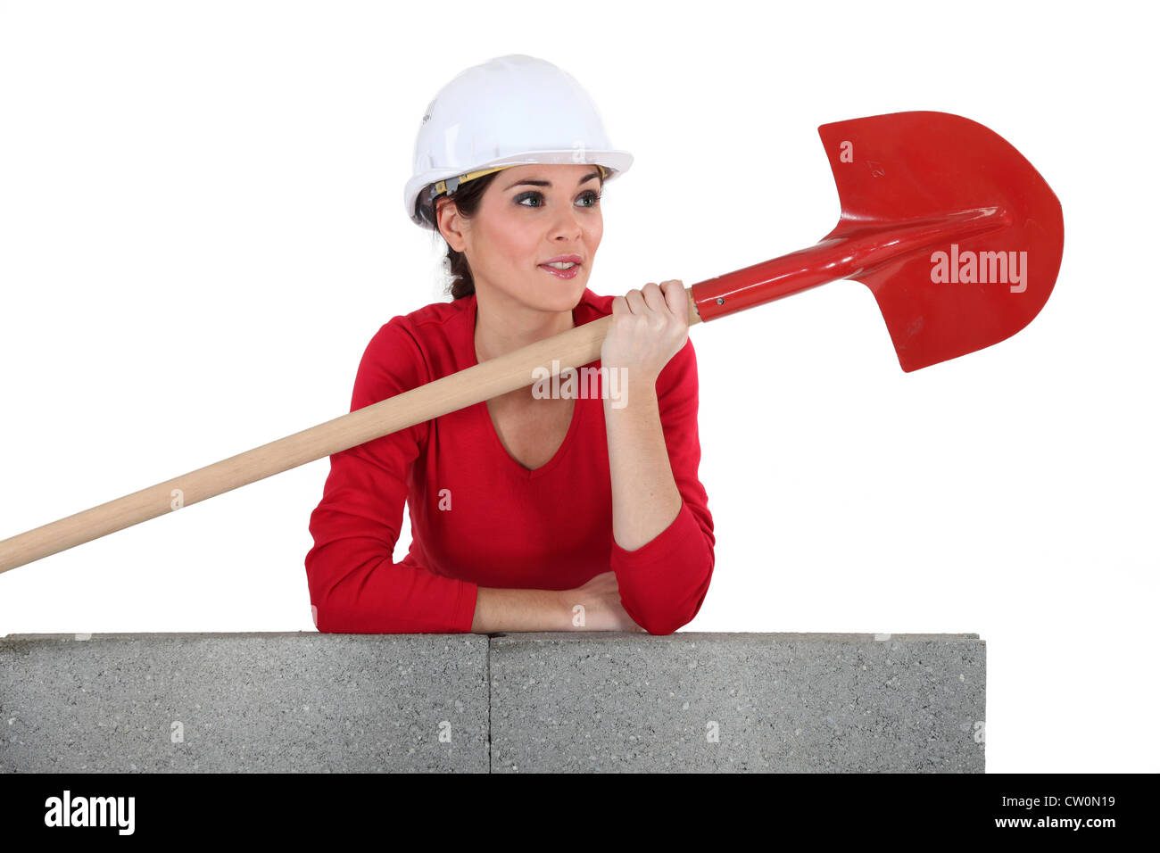 Female Mason Shovel High Resolution Stock Photography and Images - Alamy