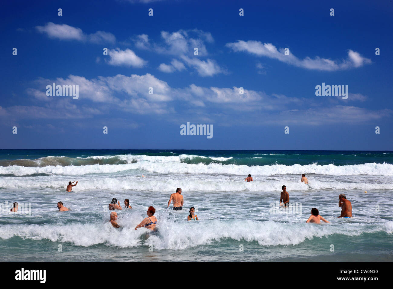 Crete beach people hi-res stock photography and images - Alamy