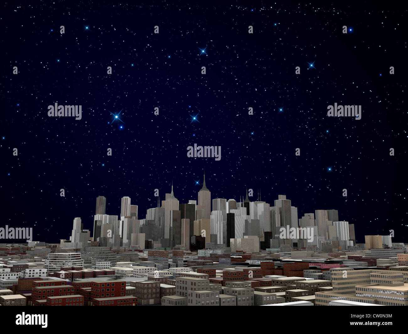 New york city night sky light pollution hi-res stock photography and ...