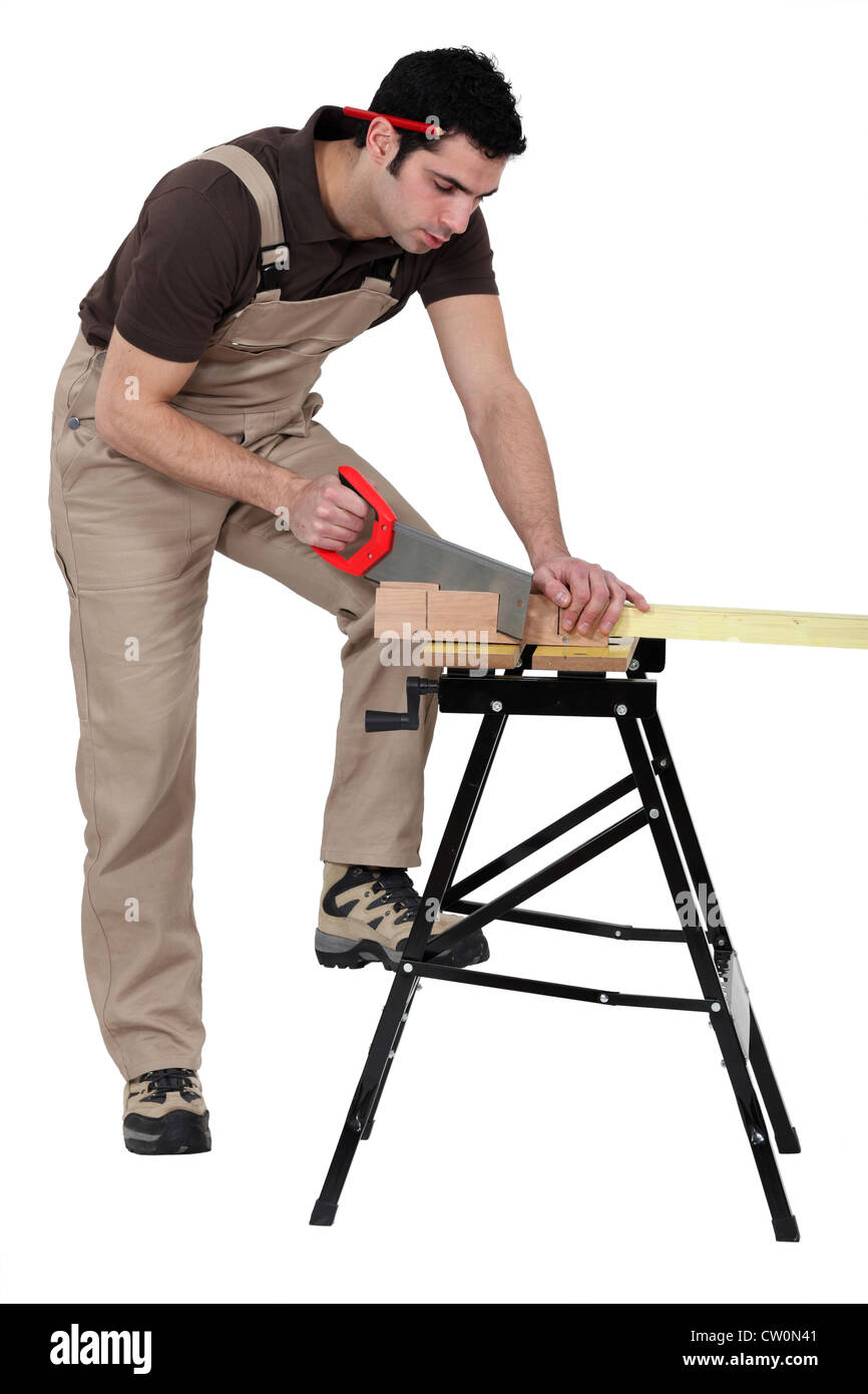 A carpenter at work Stock Photo - Alamy