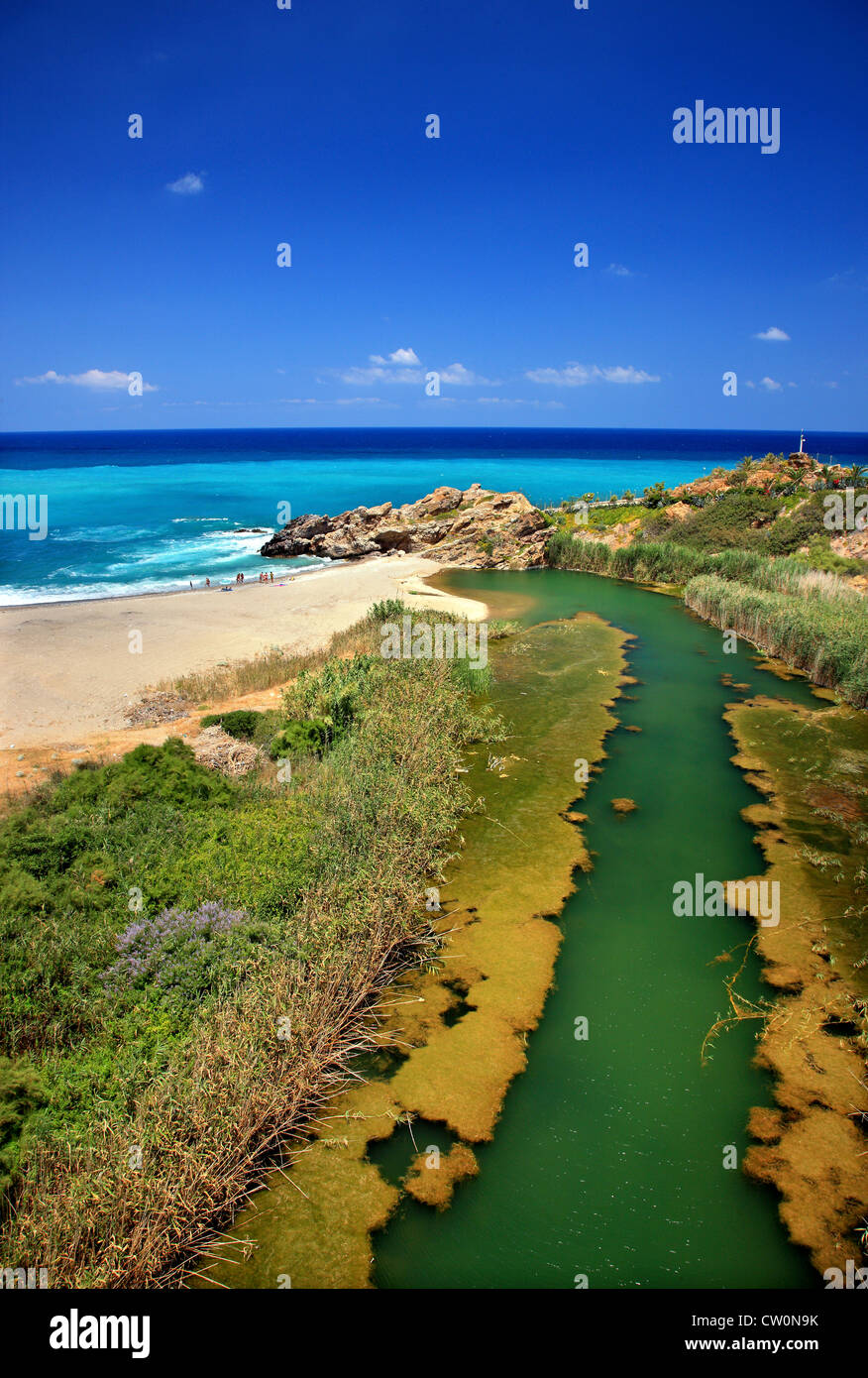 Geropotamos beach and river, Rethymno prefecture, Crete, Greece Stock ...