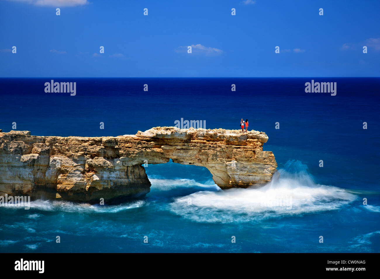 The Kamara (="arch") of Geropotamos, a natural rocky "bridge" in an ...