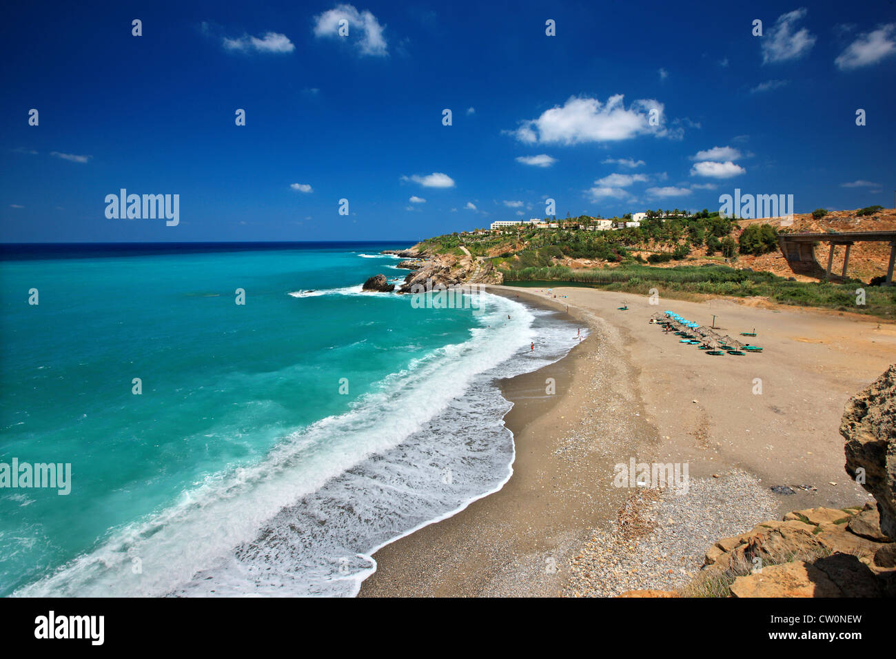 Geropotamos beach and river, Rethymno prefecture, Crete, Greece Stock ...