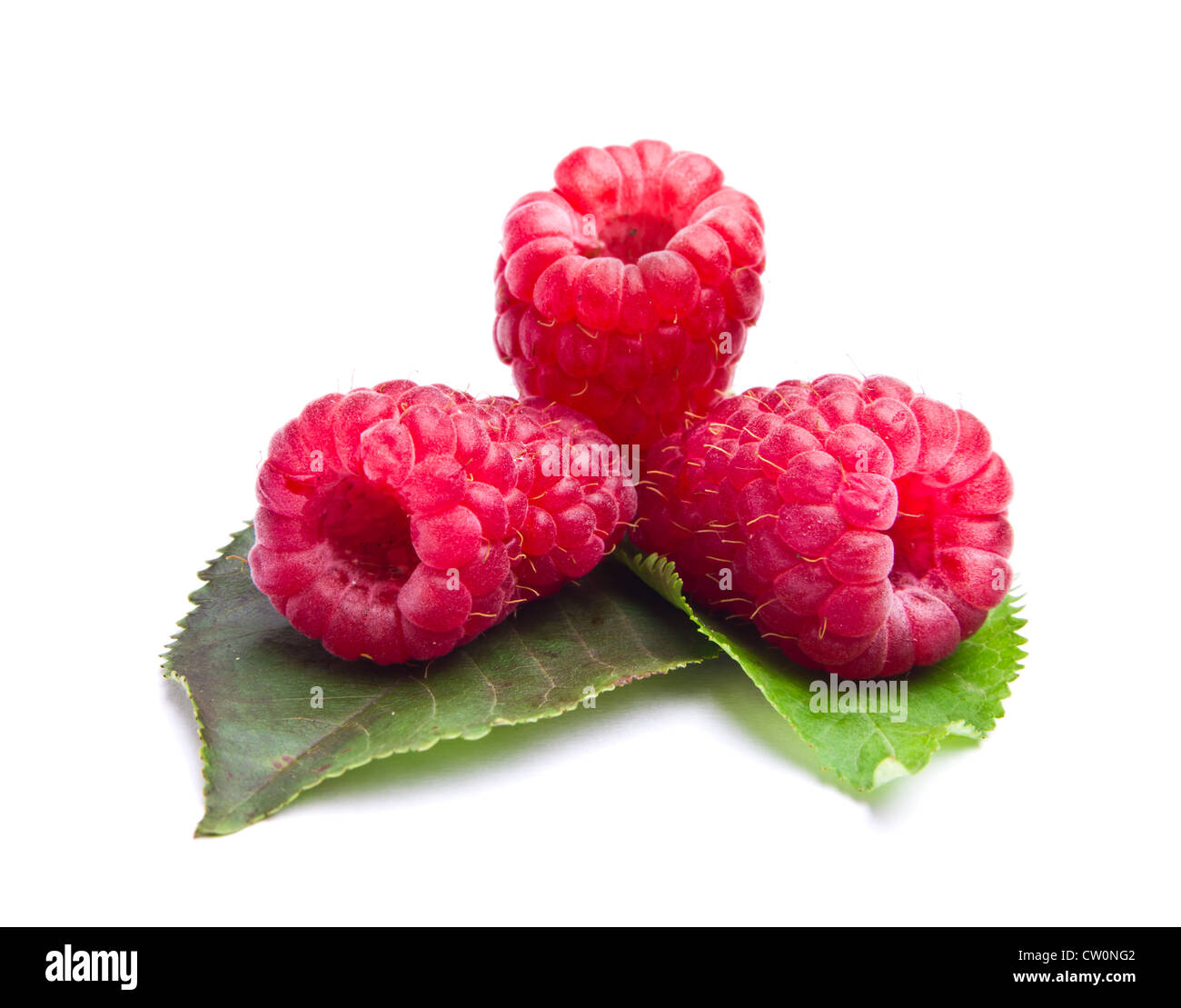 Delicious sweet raspberries isolated on white background Stock Photo ...