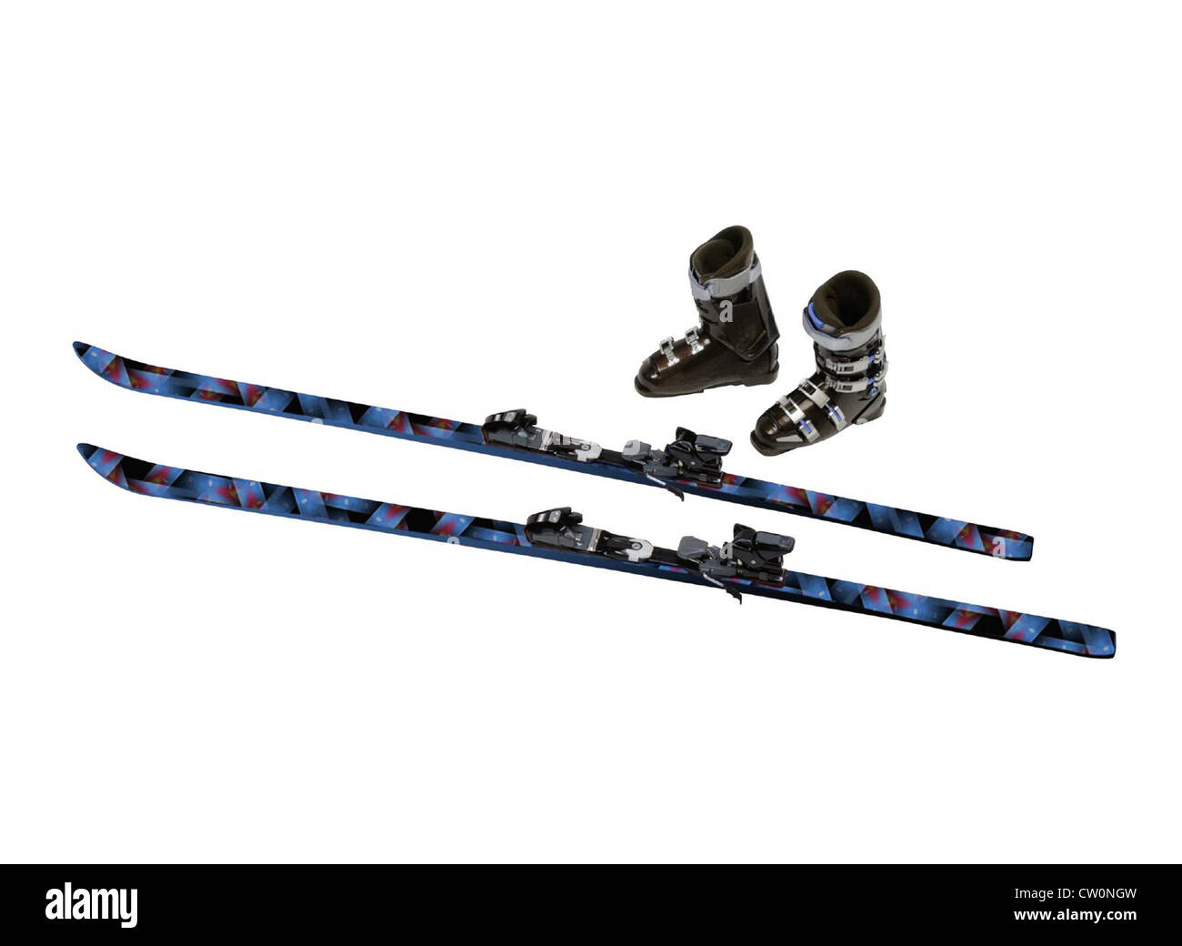 Piste alpine Cut Out Stock Images & Pictures - Alamy