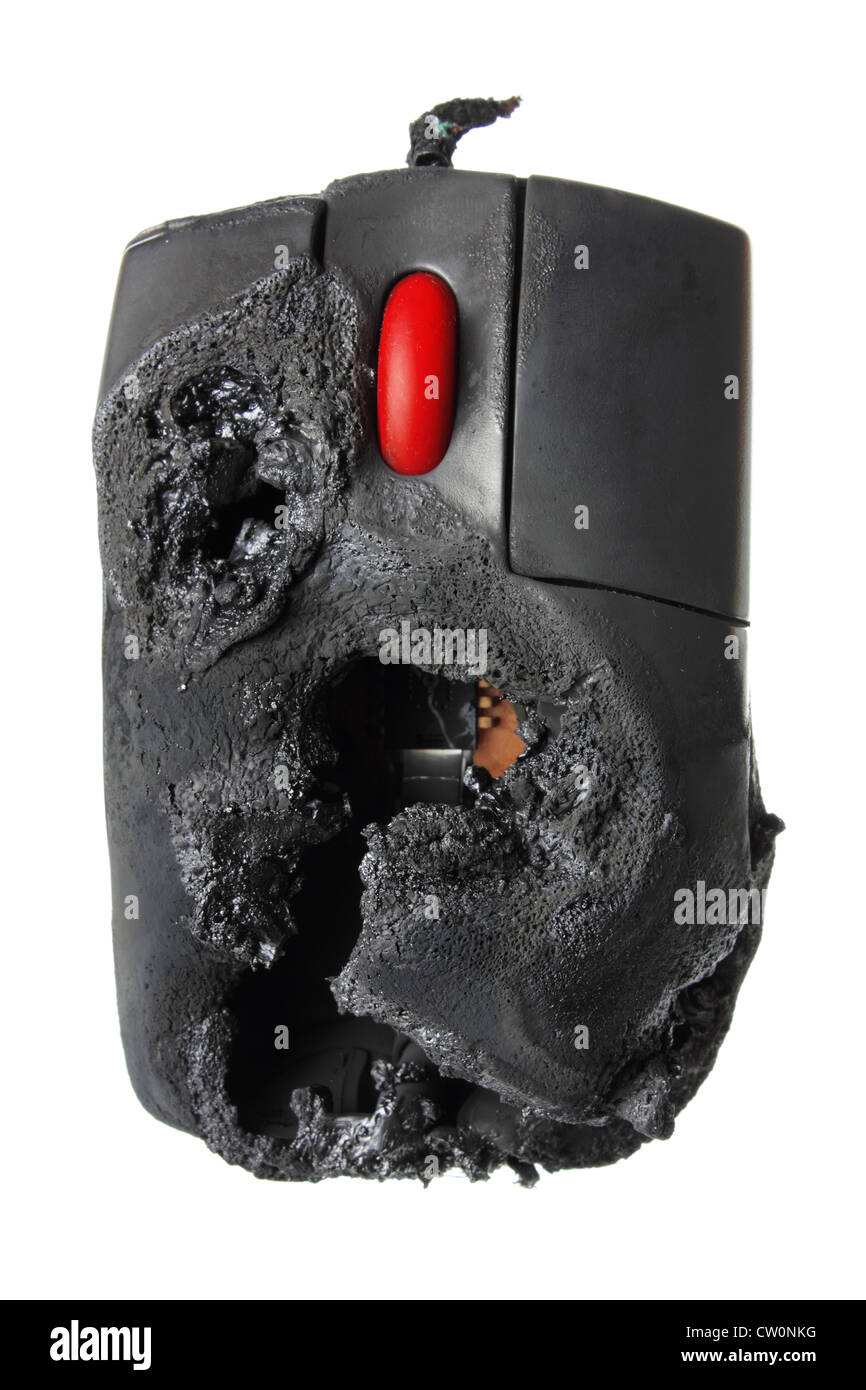 Burnt Computer Mouse Stock Photo - Alamy