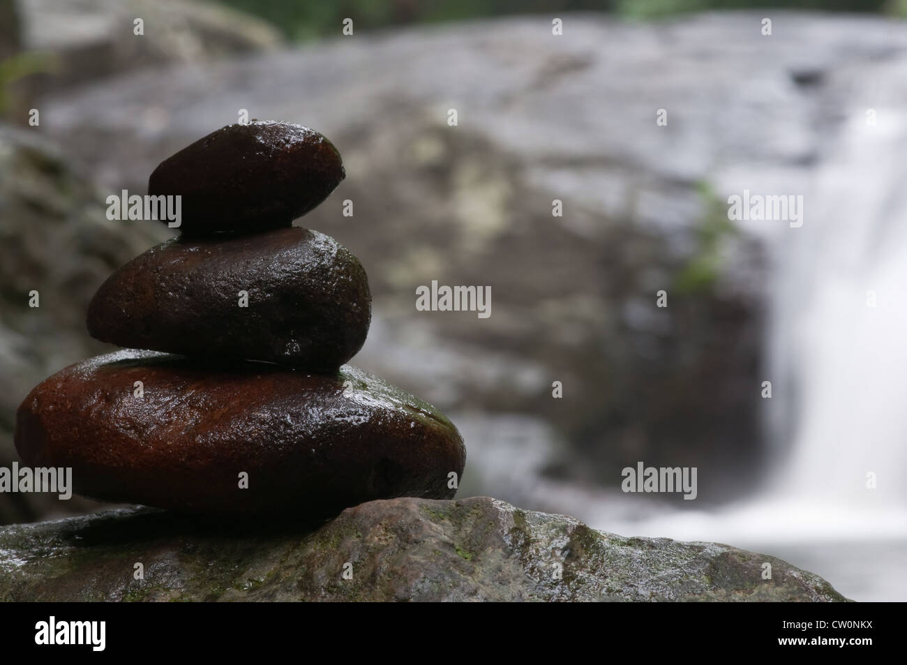 pile pebble in nature background Stock Photo - Alamy