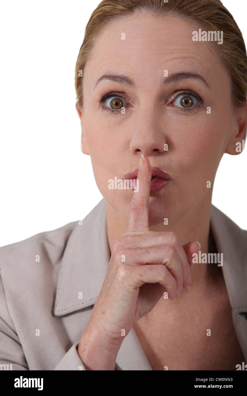 Hush up hi-res stock photography and images - Alamy