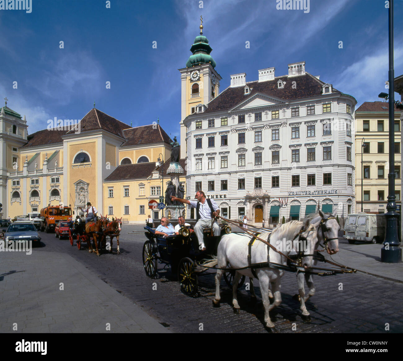Austria Vienna Wien Freyung old town street scene Stock Photo - Alamy