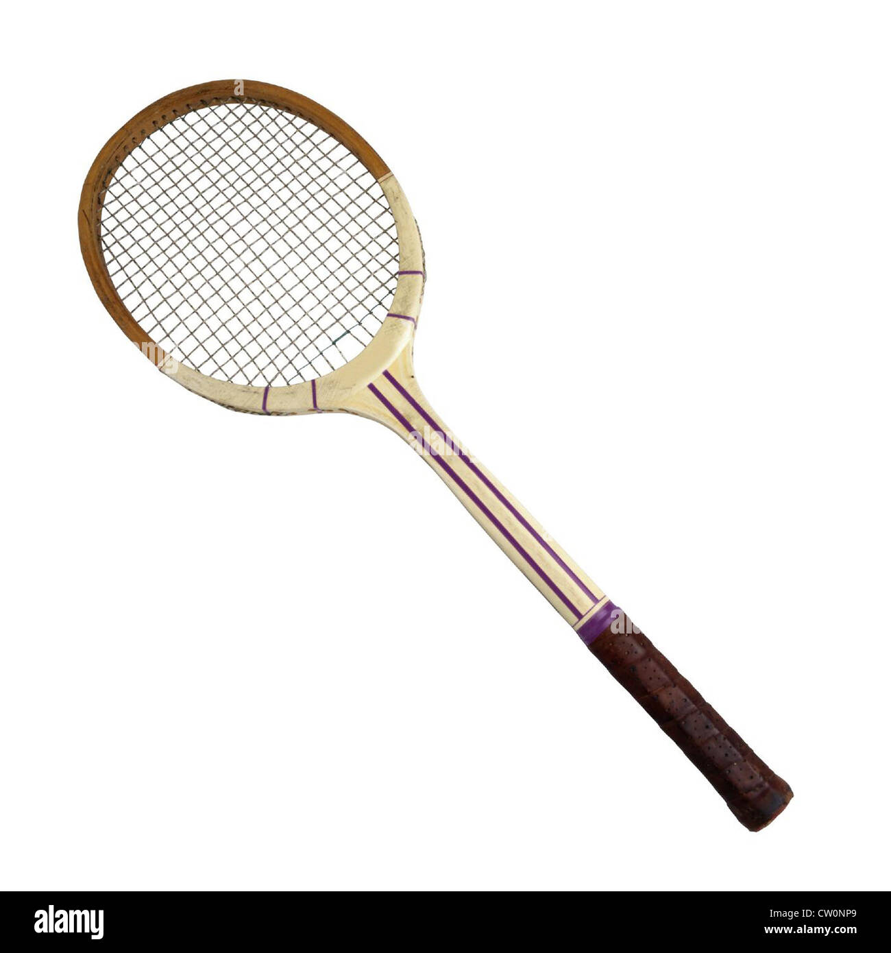 Badminton racket on a white background Stock Photo - Alamy