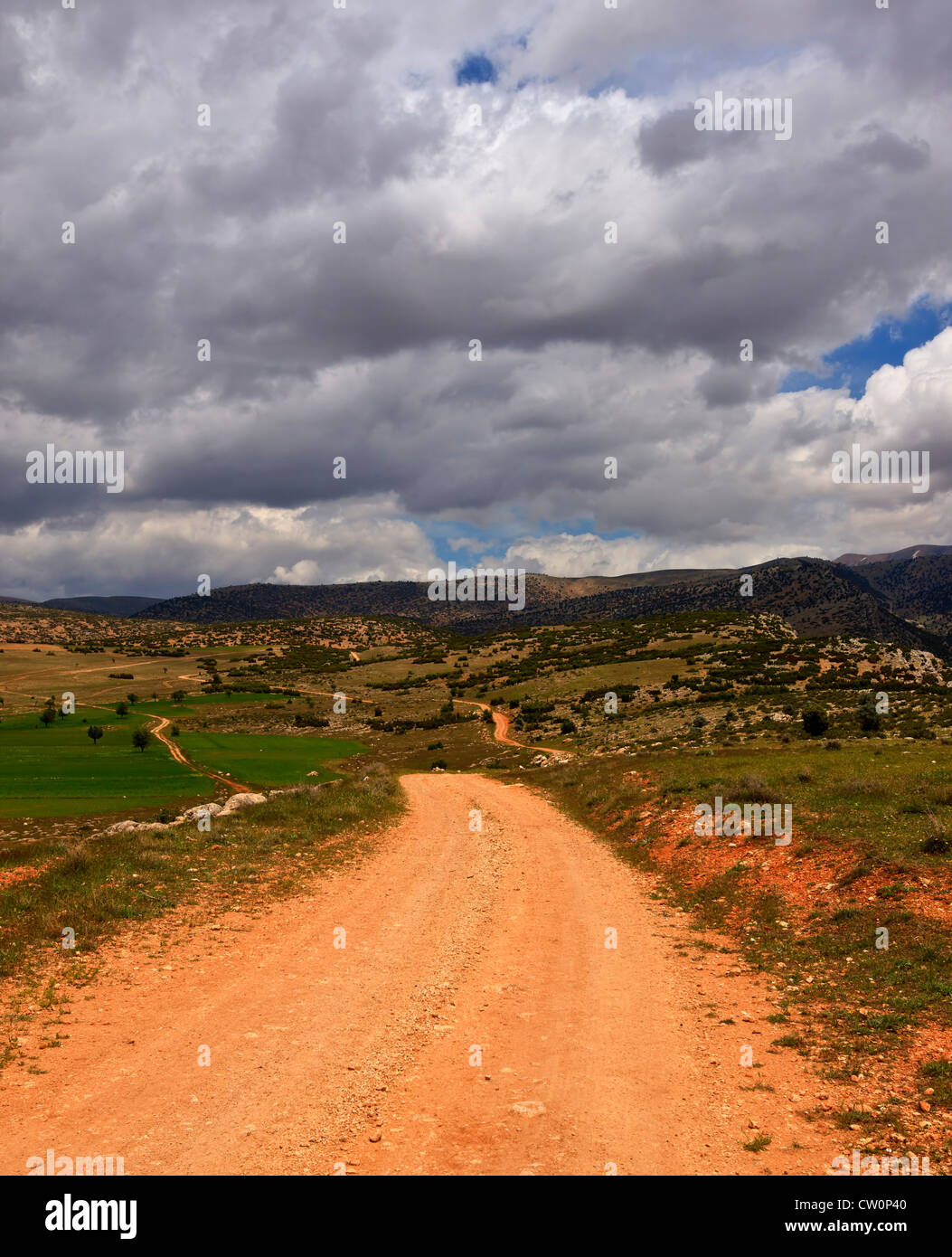 Main road through the mountains from elmali to ovacik southern turkey ...