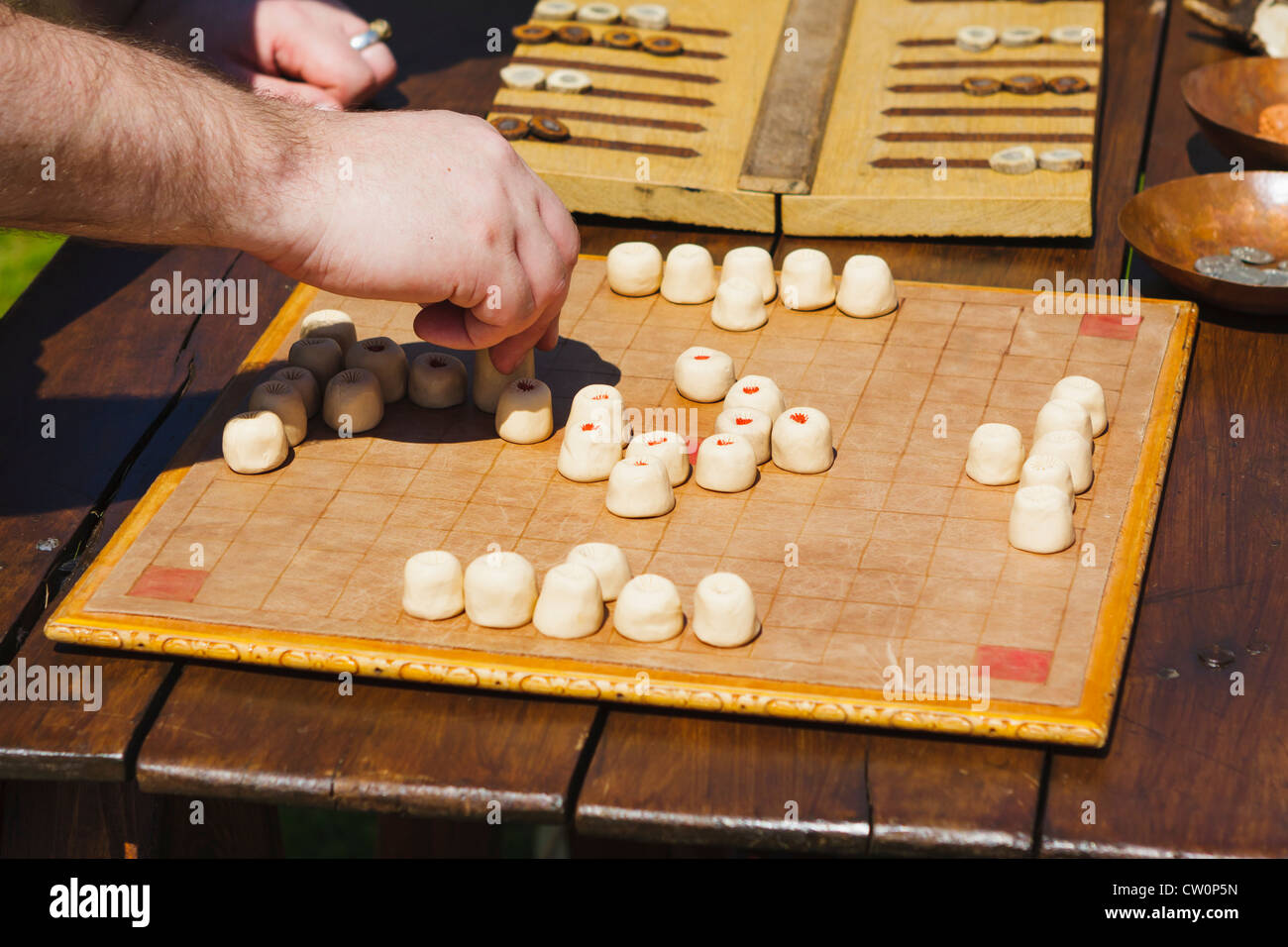 Replica of Viking Tafl boardgame, Hnefatafl Stock Photo - Alamy