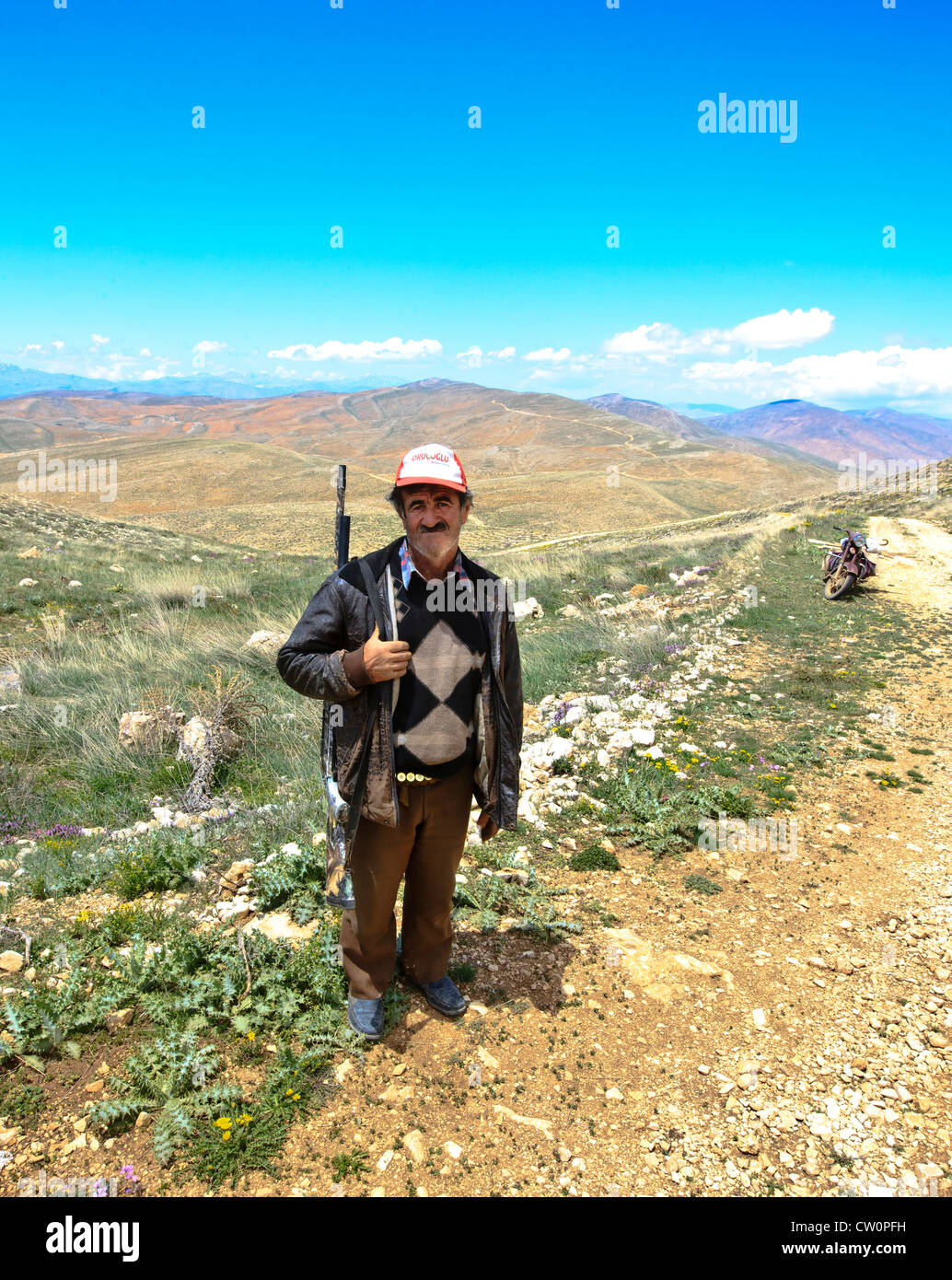 Mountain Villager with his trusty rifle on the road between elmali and ...