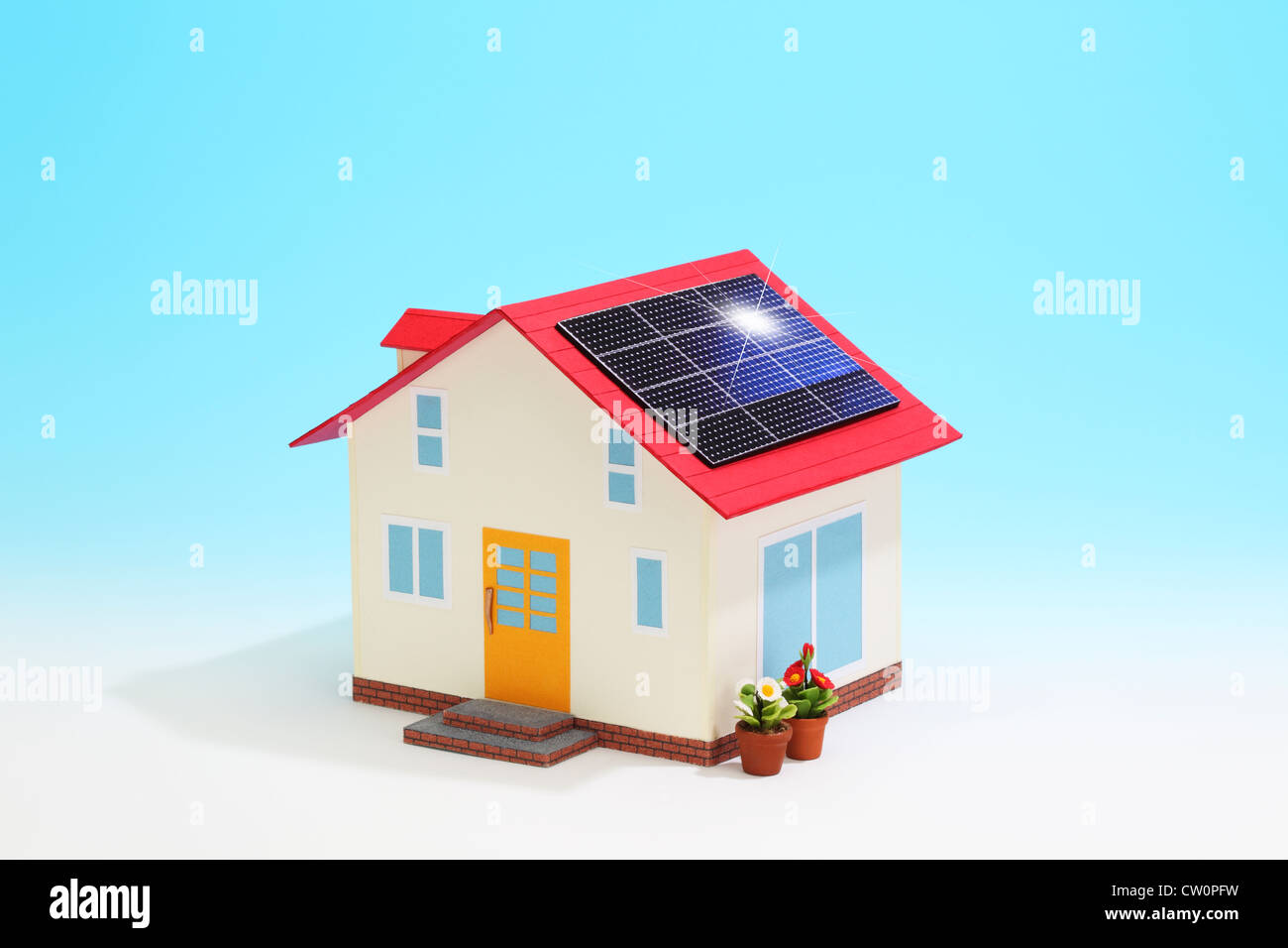 A house with solar panel Stock Photo - Alamy