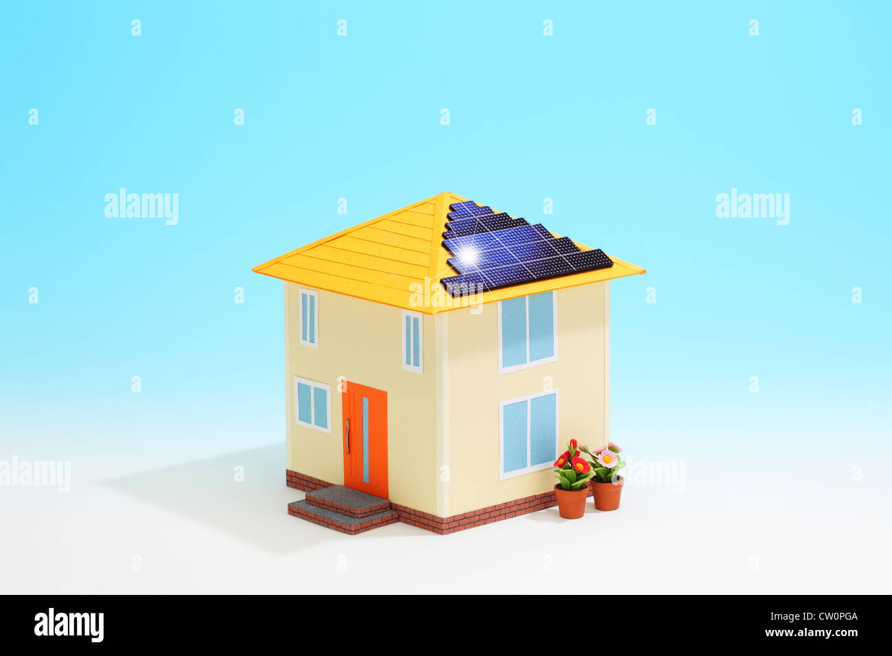 A house with solar panel Stock Photo - Alamy