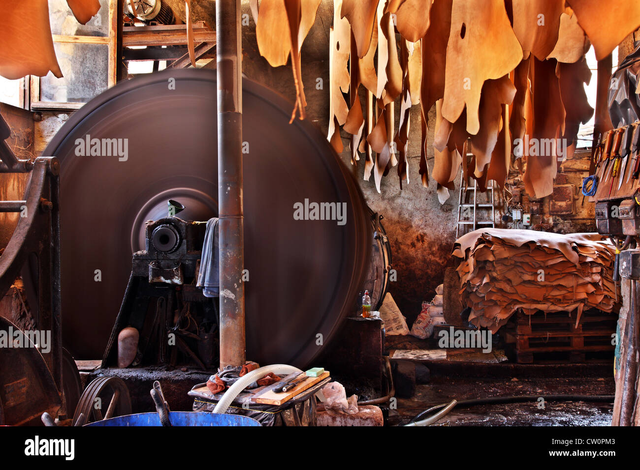 One of the last 6-7 tanneries still in use in Tabakaria (="tanneries ...