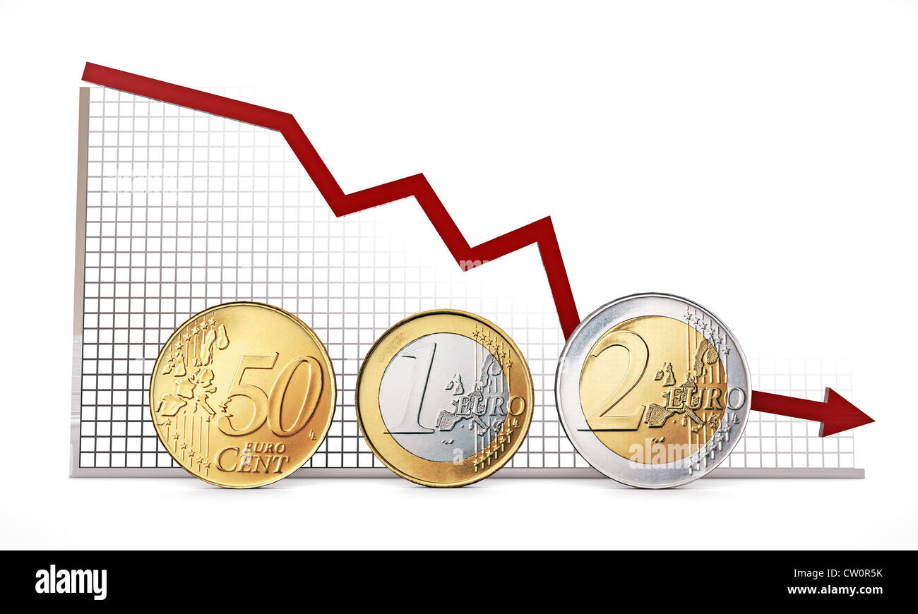 euro coins isolated on white background Stock Photo - Alamy